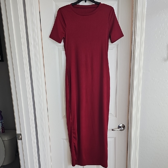 Dresses | Elegant Long Sleeve Red Dress | Poshmark